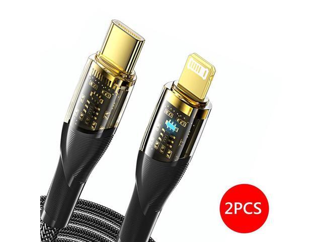 LUOM USB C to Lightning Cable (2-Pack, 6.6ft), 29W 3A USB C Cable ...