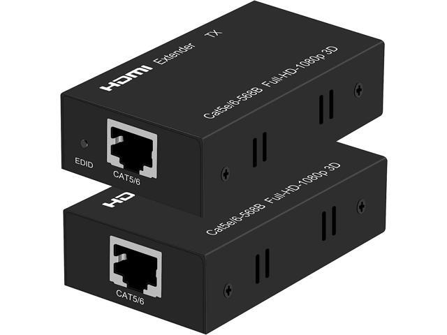 HDMI Extender Over Ethernet Cat6 - Up to 196ft (60m) - Lossless Low ...