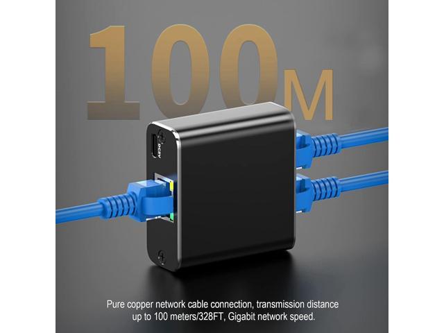 Ethernet Splitter 1 to 2 RJ45 Network Adapter, Suitable Super Cat5/5e/6 ...