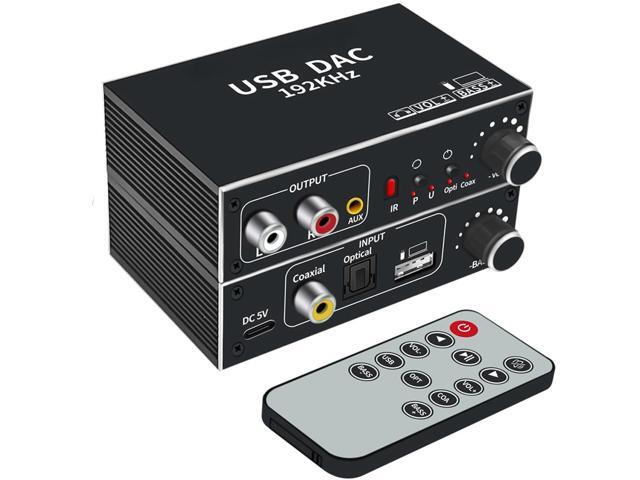 LUOM Digital to Analog Converter DAC Supports Volume Control,Optical to ...