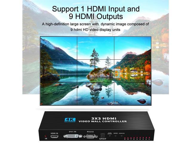 4K Video Wall Controller 1x1,1x2, 1x3, 1x4, 2x1, 2x2, 2x3, 2x4, 3x1 ...
