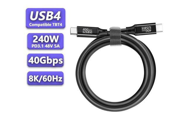 USB 4 Cable Thunderbolt 4 Cable 1.6ft, Thunderbolt 3/4 Cable Fast ...