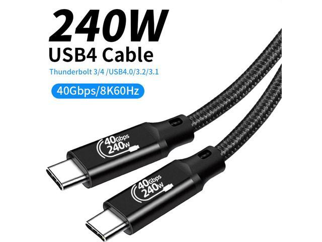 Thunderbolt 4 Cable 3.3ft Braided,USB4 Cable Support 40 GBS Data ...
