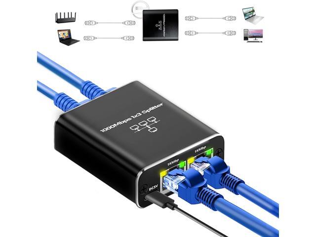Gigabit Ethernet Splitter, Ethernet Splitter 1 to 3 [3 Devices ...
