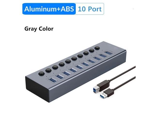 10-Port USB 3.0 Hub with 10 Data Ports & Charging Port, Individual On ...