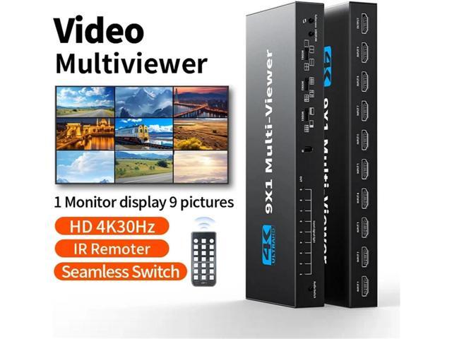 LUOM 9x1 4K HDMI Multiviewer Switch Screen Divider 9 HDMI Screen ...