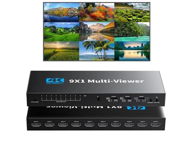HDMI Multi-viewer Switch 9x1, LUOM HDMI Nine Multi-Viewer Switcher 9 in ...