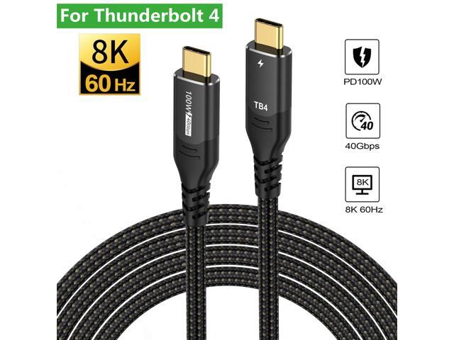 Thunderbolt 4 / USB-C Cable 1.6ft - Universal and Full Capability for ...