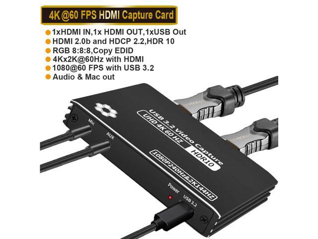 4K 60FPS USB3.2 Capture Card, Video Capture Card,HDMI Capture Card ...