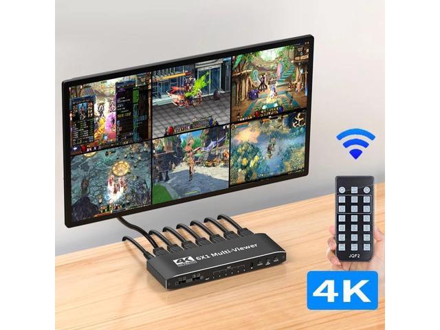 LUOM 4K HDMI Multiviewer 6x1 Multi-Viewer 6 in 1 Out HDMI Seamless ...
