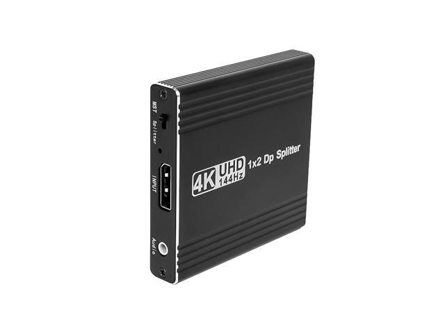 LUOM 2-Port DisplayPort 1.4 Splitter with Audio Extractor, DP to 2x DP ...