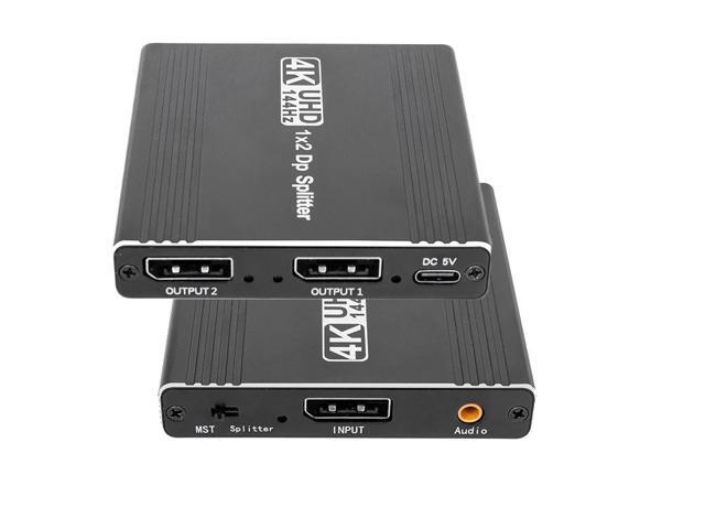 LUOM DisplayPort to Dual DisplayPort Adapter (4K@144Hz) Display Port 1 ...