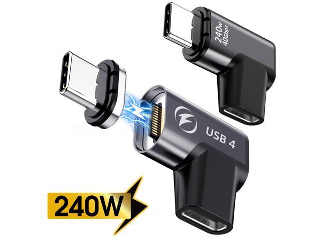 LUOM USB C Magnetic Adapter (2 Pack), USB4 Type C Right Angle Connector ...