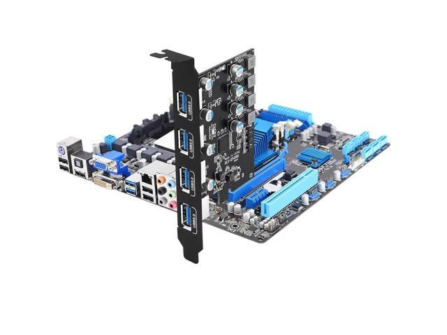 LUOM PCI-E to USB 3.2 Gen 1, 4-Port(4X USB-A) Expansion Card,PCI ...