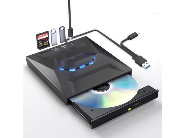 LUOM External DVD Driver USB C Portable CD/DVD +/-RW Drive/DVD Player ...