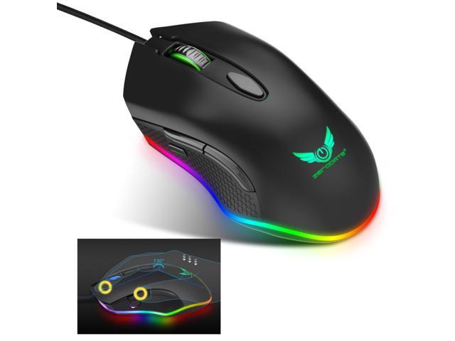 ZERODATE Updated Version S700 Wired Mouse USB Wired 4800dpi 7Buttons ...