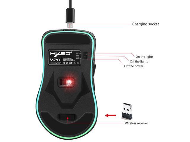 HXSJ X90 Rechargeable Wireless Gaming Mouse, Bluetooth USB Computer ...
