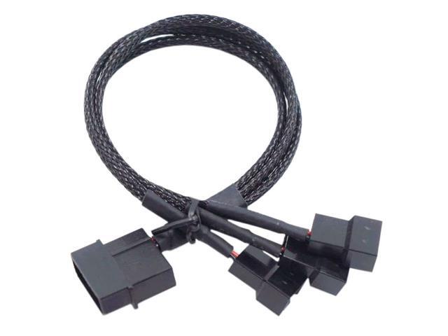 EN-Labs Molex to 3 Pin 4 Pin Fan Sleeved Power Splitter Cable Adapter ...