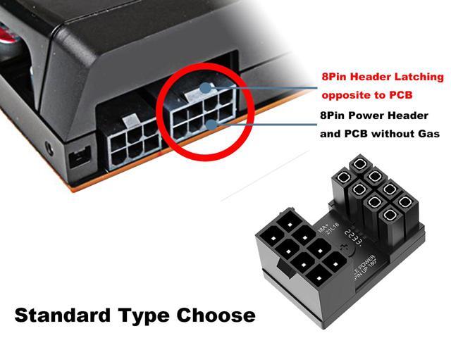 PCIe 8 Pin 180 Degree Power Adapter,U Turn Angled GPU VGA 8Pin ...