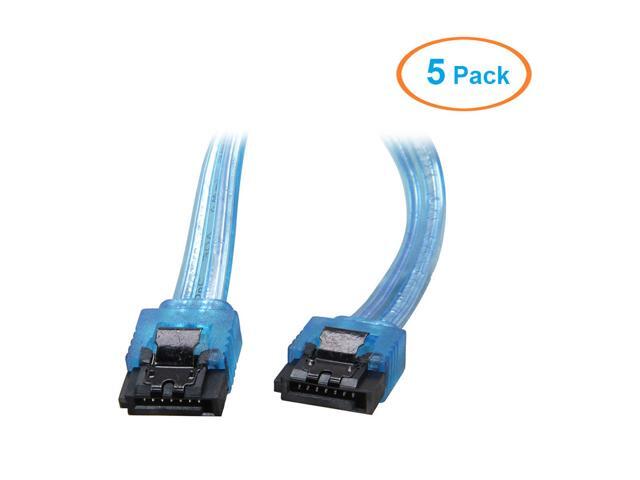 5 Pack 10inch SATA3 SATA III 6Gb/s Serial ATA DATA cable w/ latch ...