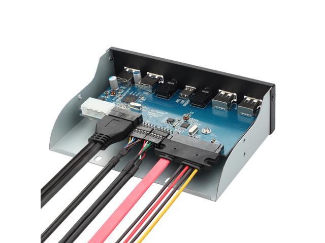 5.25 Inch Front Panel 5 Ports USB Hub w/ HD Audio Output Port ...