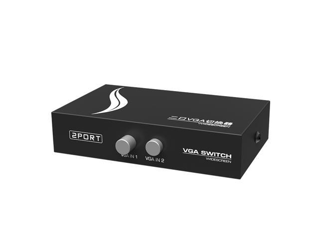 2-Port 2 IN 1 OUT Two Way VGA Video Switch Switcher Selector Box for ...