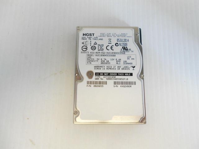 Used - Acceptable: (NOT FOR HOME PC!) Hitachi HUC109045CSS600 450GB 10K ...