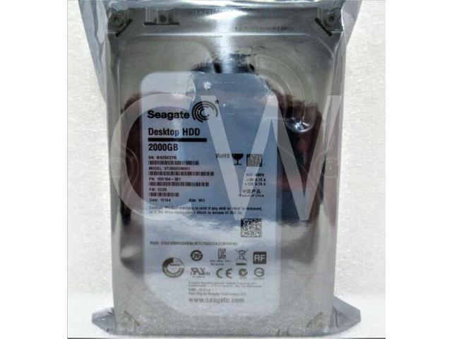 ST2000DM001 Seagate 2TB 7.2K RPM 6Gb/s 3.5" SATA HDD Hard Drive W/ZERO ...