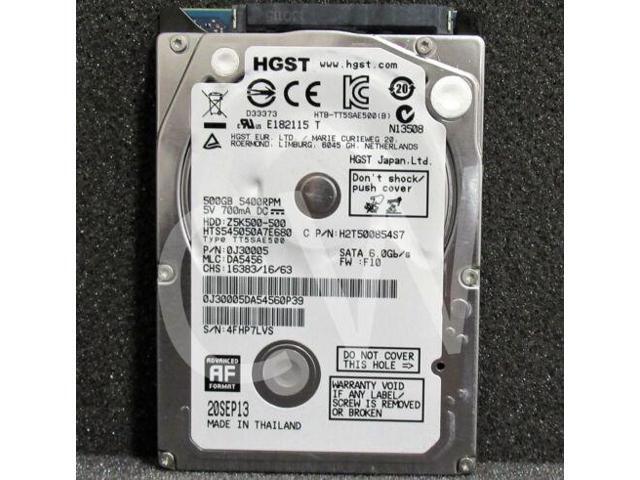 HTS545050A7E680 Hitachi 500GB 5.4K RPM 6Gb/s 2.5" SATA Laptop HDD Hard ...
