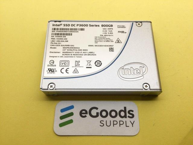 Used - Acceptable: Intel DC P3600 Series 800GB 2.5'' NVMe/PCIe Internal ...