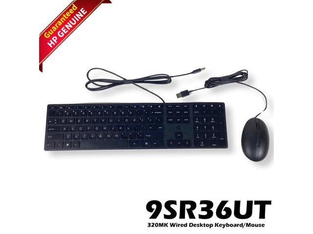 Genuine HP 320MK Wired USB Optical Mouse and Keyboard Combo 9SR36UT#ABA ...