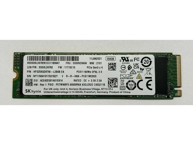 Refurbished: SK Hynix 256GB P/N HFS256GD9TNI-L2BOB EA PC611 M2 2280 ...