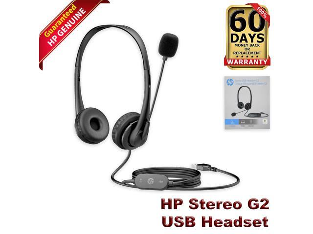 HP Stereo USB-A Headset G2 Wired Noise-Canceling Mic for PC Laptop ...