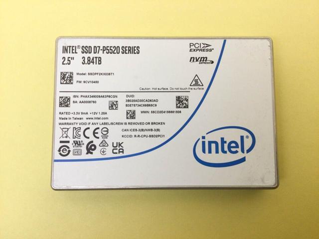 Used - Acceptable: INTEL D7-P5520 SERIES 3.84TB NVME PCIE Gen4 2.5" SSD ...