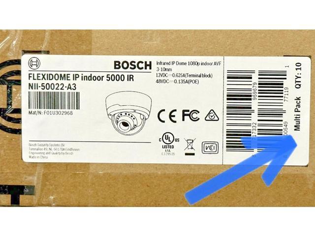 Lot of 10 Bosch NII-50022-A3 IP 5000 HD 1080p 3-10mm Indoor Camera AVF ...