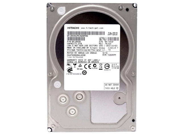 Hitachi Ultrastar A7K2000 HUA722020ALA330 0F10452 2TB SATA HDD Hard ...