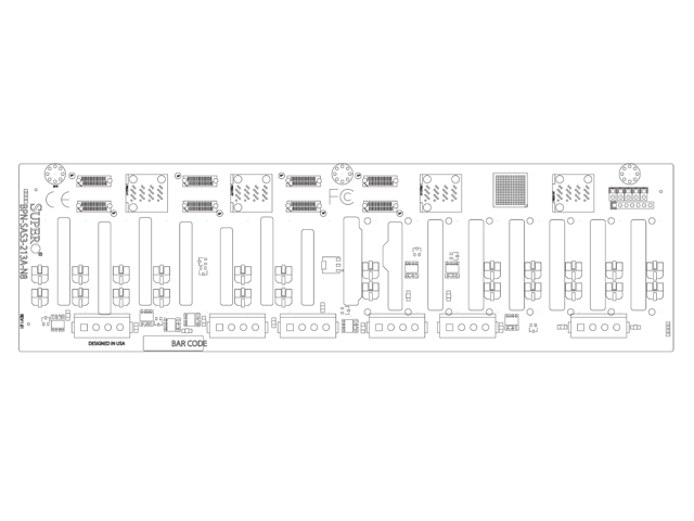 (NOT FOR HOME PC!) SuperMicro BPN-SAS3-213A-N8 16-port 2U SAS3 12Gbps ...