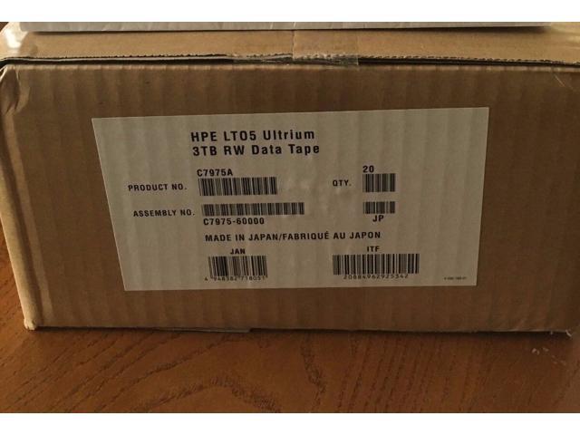 HP C7975A LTO 5 Ultrium 1.5 TB / 3.0 TB Data Cartridge*20 PACK* WITH ...