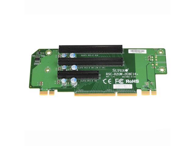 Supermicro RSC-R2UW-2E8E16+ 2U LHS WIO & PCI-Express x8 x16 Riser Card ...