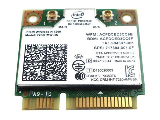 Used - Like New: 7260HMW BN Intel WIRELESS-N 7260 802.11BGN BT 4.0 PCI ...