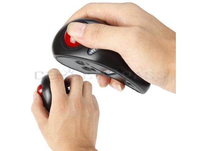 Wireless Finger Handheld USB Laser wire trackball Mouse Mice 1200dpi PC ...