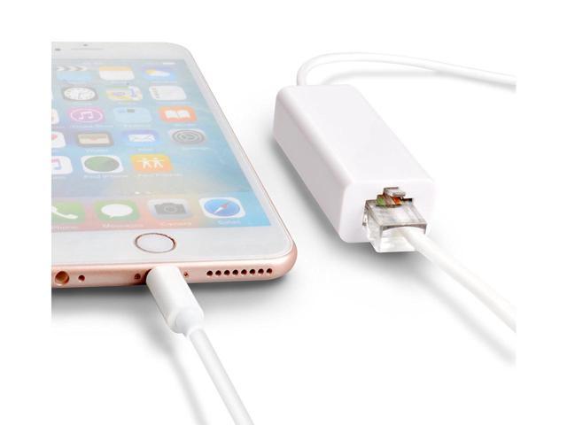 3.3 FT Lightning to RJ45 Ethernet LAN Wired Network Adapter for Apple ...