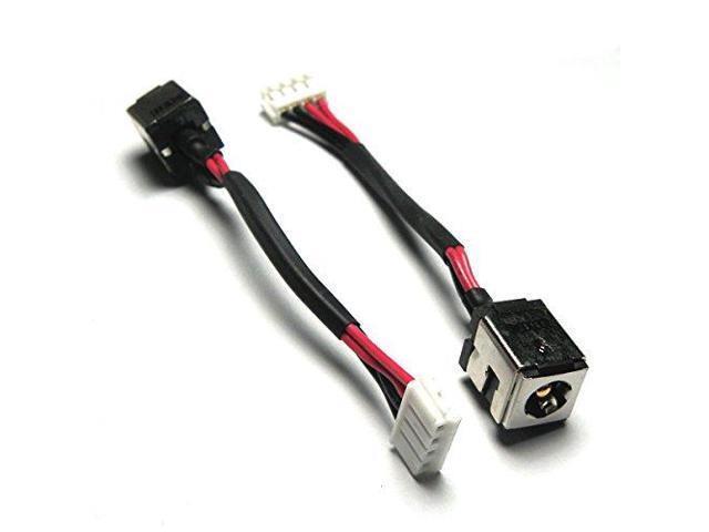 New AC DC Jack Power Plug In Charging Port Connector Socket with Wire ...