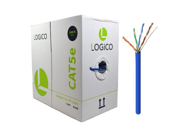CAT5e 1000FT UTP Cable Solid Network Ethernet LAN Bulk Wire RJ45 Blue ...
