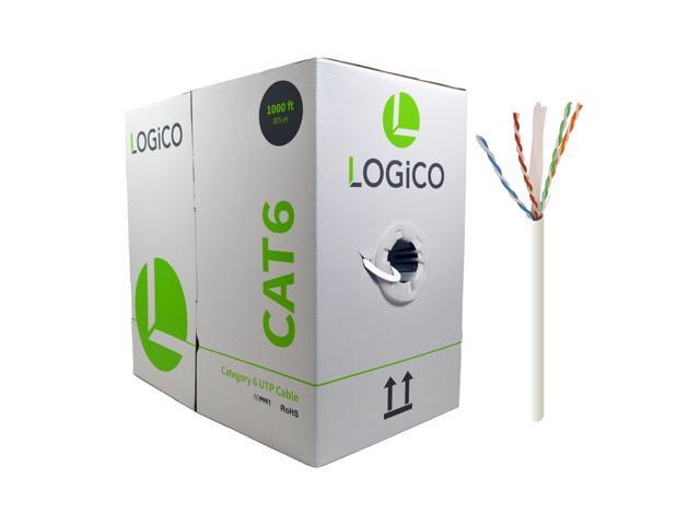 CAT6 1000FT BULK WHITE COMMUNICATION CABLE ETHERNET NETWORK 1000' WHITE ...