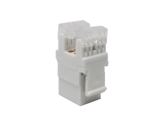 10 pack lot Keystone Jack Cat5e White Network Ethernet 110 Punchdown ...