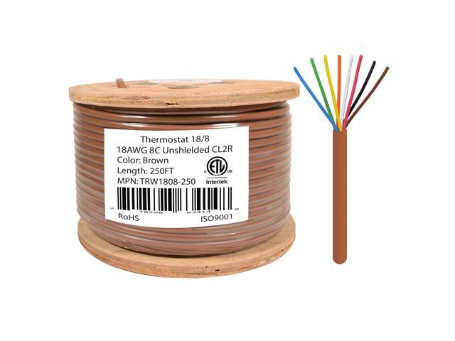 18/8 Thermostat Wire HVAC Bare Copper Cable CMR/Riser-Rated Power ...