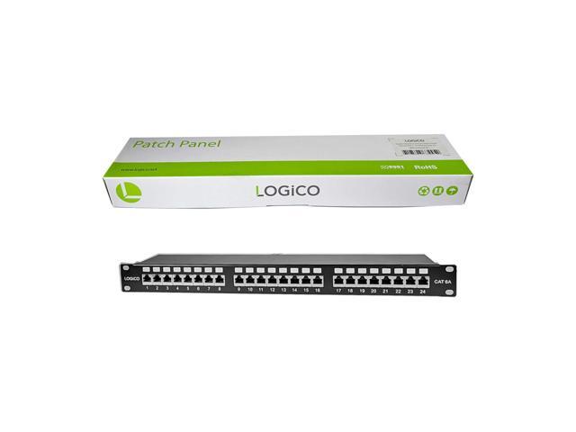 Cat6A Shielded 24 Port Network LAN Patch Panel 1U Rackmount 110 ...