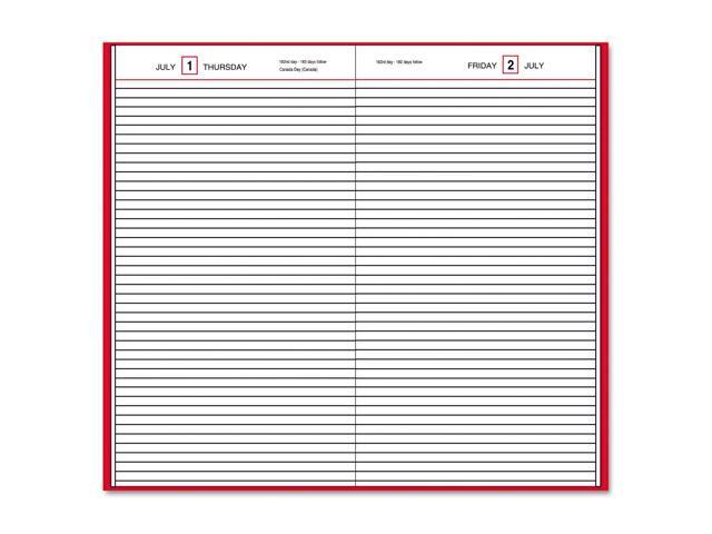 AT-A-GLANCE SD376-13 Standard Diary Daily Diary, Recycled, Red, 7 11/16 ...