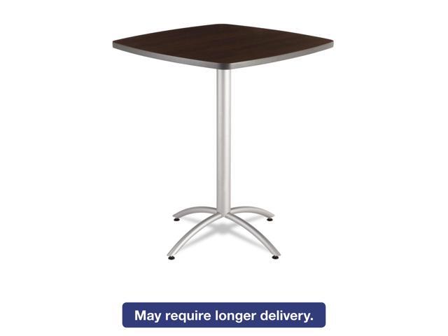 Cafeworks Table, 36w X 36d X 42h, Walnut/silver - Newegg.com